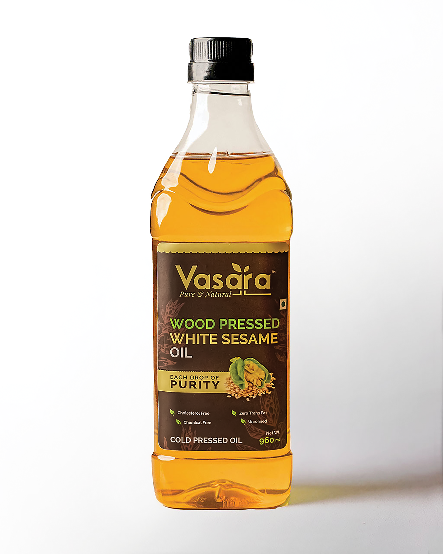 Wood Cold Pressed Sesame Oil (Gingelly Oil) 1 Litre | Vasara Oils ...